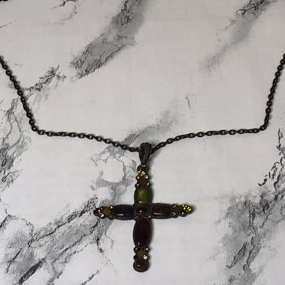 Premier Designs | Jewelry | Color Premier Cross Necklace | Poshmark